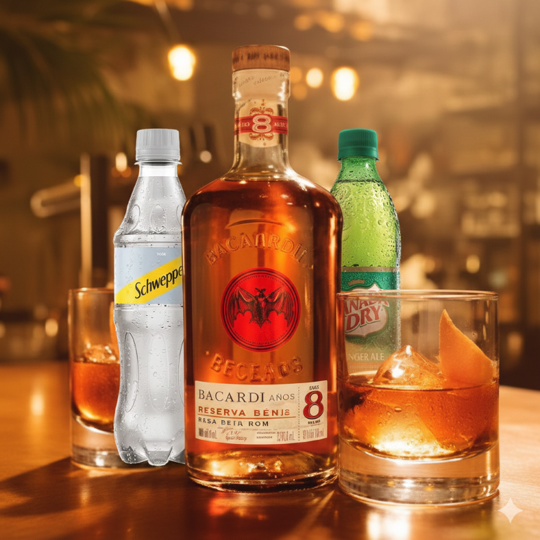Combo Ron Bacardí 8 Años + Pasantes (soda Y Ginger) - Rappi