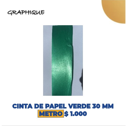 Cinta De Papel Verde 30 Mm Metro - Rappi