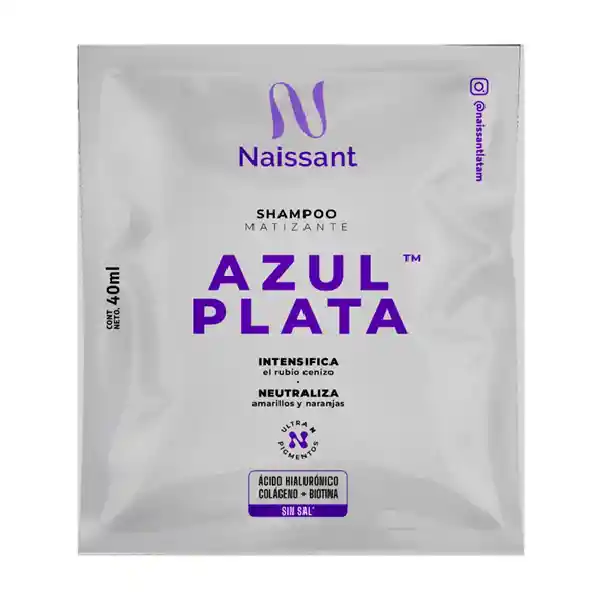 Naissant Sachet Shampoo Matizante Azul Plata X 40ml - Rappi