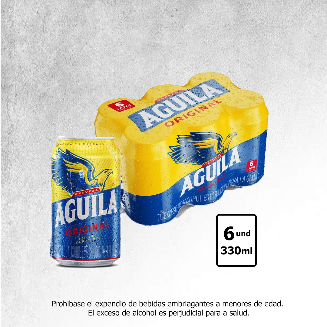 Cerveza Aguila Original 330ml Lata - Rappi