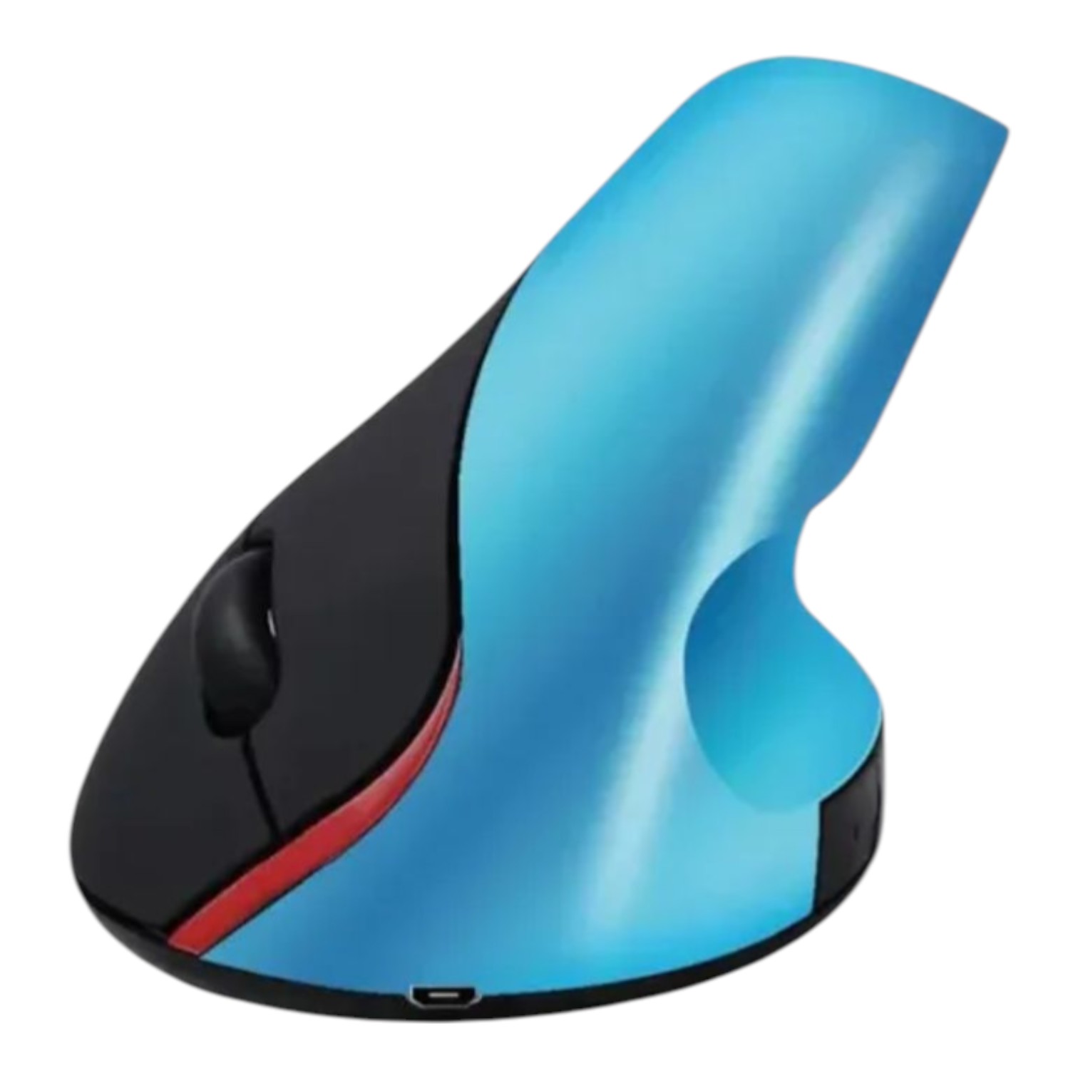 Mouse Azul Ergonómico Vertical Inalambrico Recargable Jertech Jr321 - Rappi