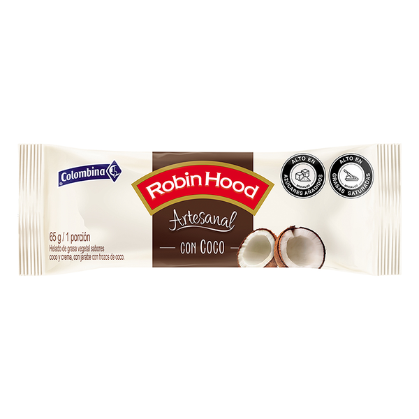 Colombina Helados Robin Hood Casero Coco Artesanal Tradicional - Rappi
