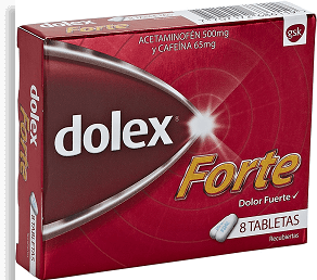 Dolex Forte Tabletas acetaminofén + Cafeína (500mg/65mg) - Rappi