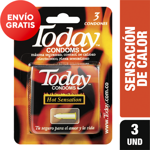 Today Condones Hot Sensation Sensación de Calor 3 UND en Larebaja farma ...