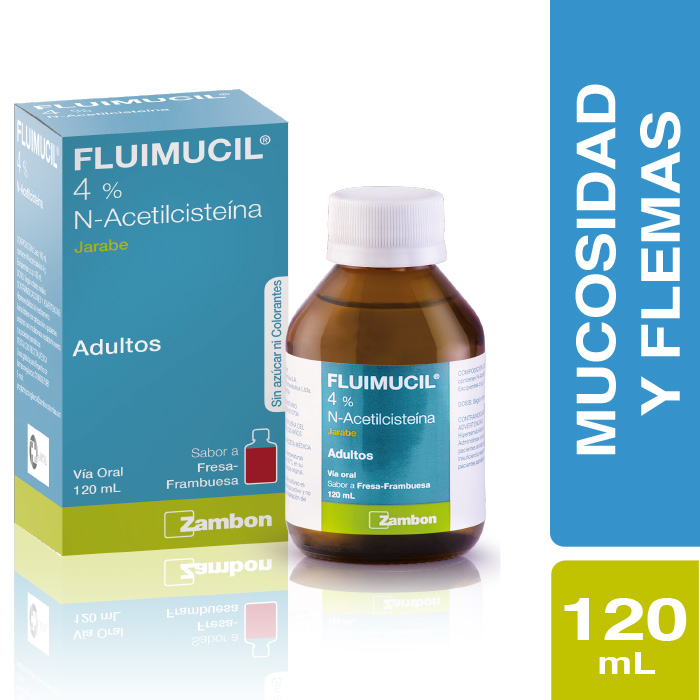 Fluimucil Niños Jarabe Sabor a Frambuesa (120ml) desde $ 27.000