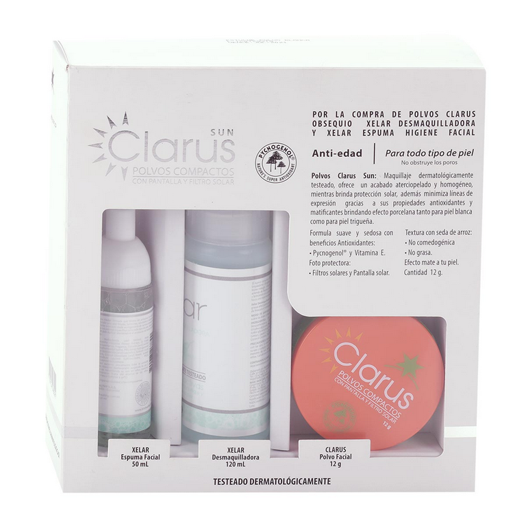 Sun Clarus Kit Polvo Compacto Blanco + Xelar Obsequios - Rappi