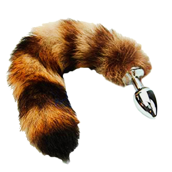 Plug Anal Metálico Con Cola de Mapache Amarillo Negro - Rappi