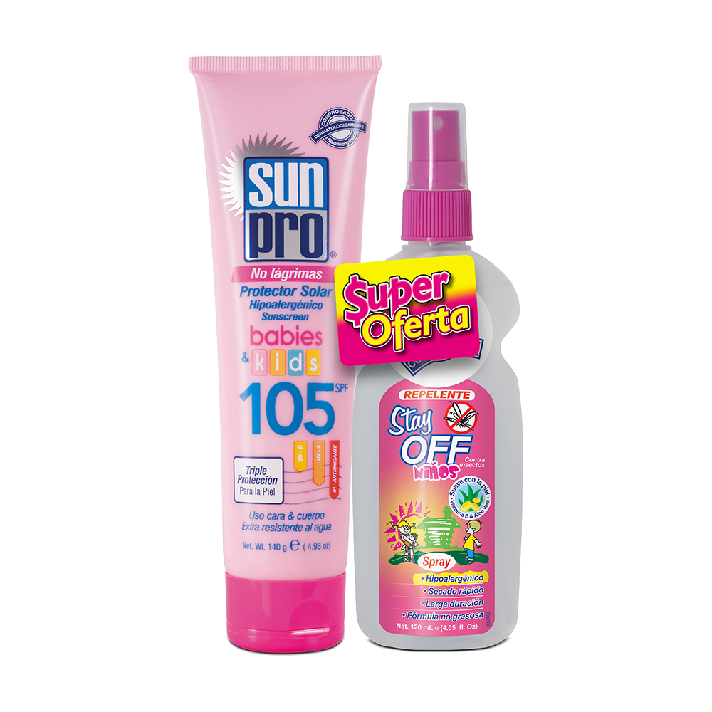 Sun Pro Protector Solar para Niño 105 Fps + Repelente de Insectos - Rappi