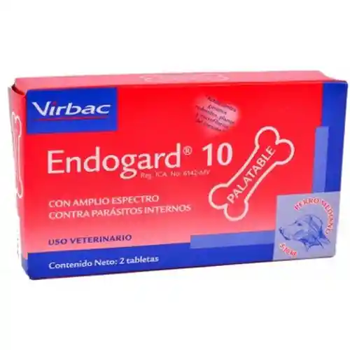 Endogard Antiparasitario Virbac 10 Mg 2 Tabletas - Rappi