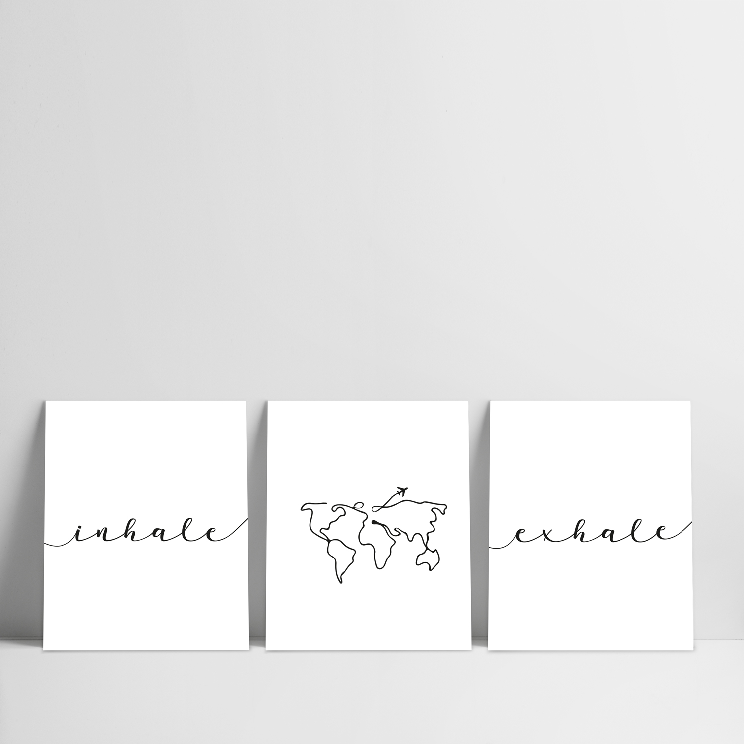 cuadro tríptico viaje inhala exhala - Rappi