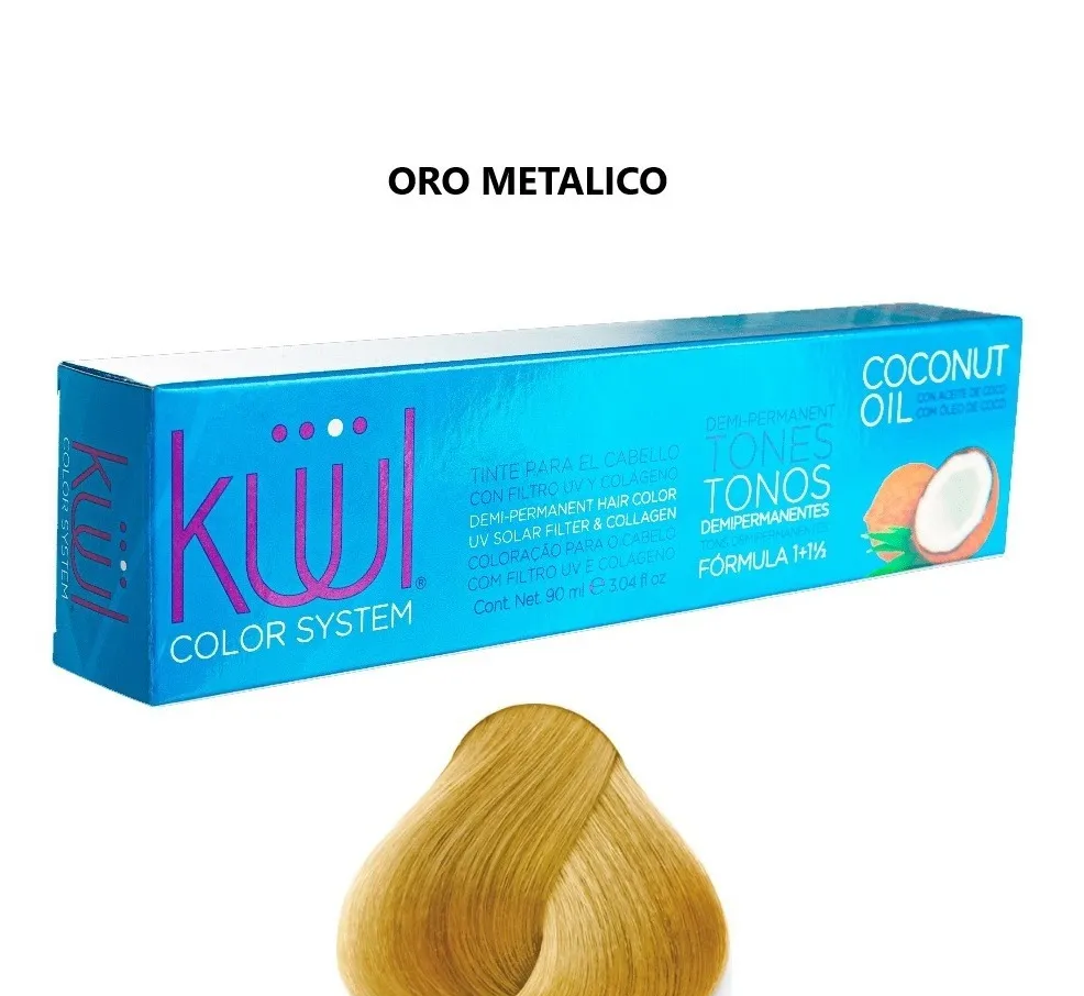 KUUL Tintes Tonos Demi-Permanentes Oro Metalico 90Ml - Rappi
