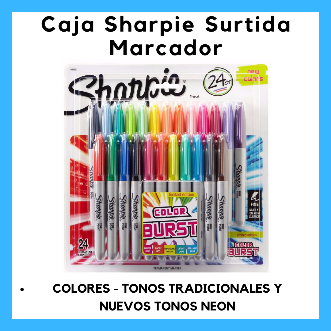 Sharpie Caja Color Burst X24 Marcadores - Rappi