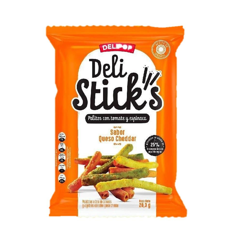 Deli Sticks Palitos con Tomate y Espinaca Sabor a Queso Cheddar - Rappi