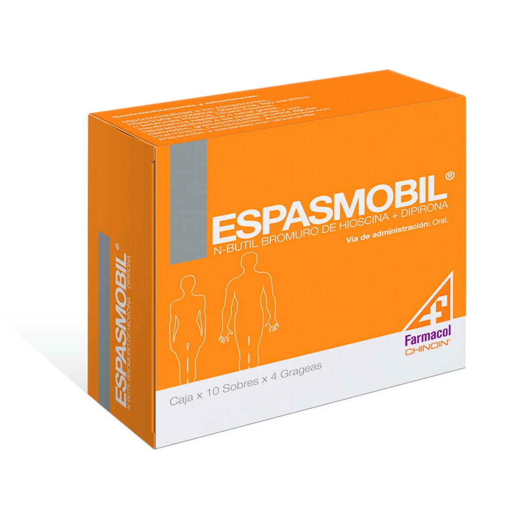 Espasmobil Farmacol Chinoin 10 Sobres 4 Tabletas - Rappi