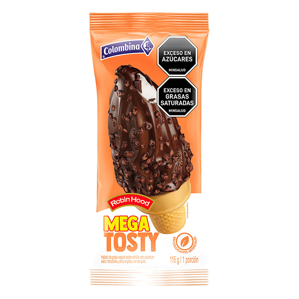 Robin Hood Cono de Helado Mega Tosty Sabor a Vainilla y Chocolate desde ...