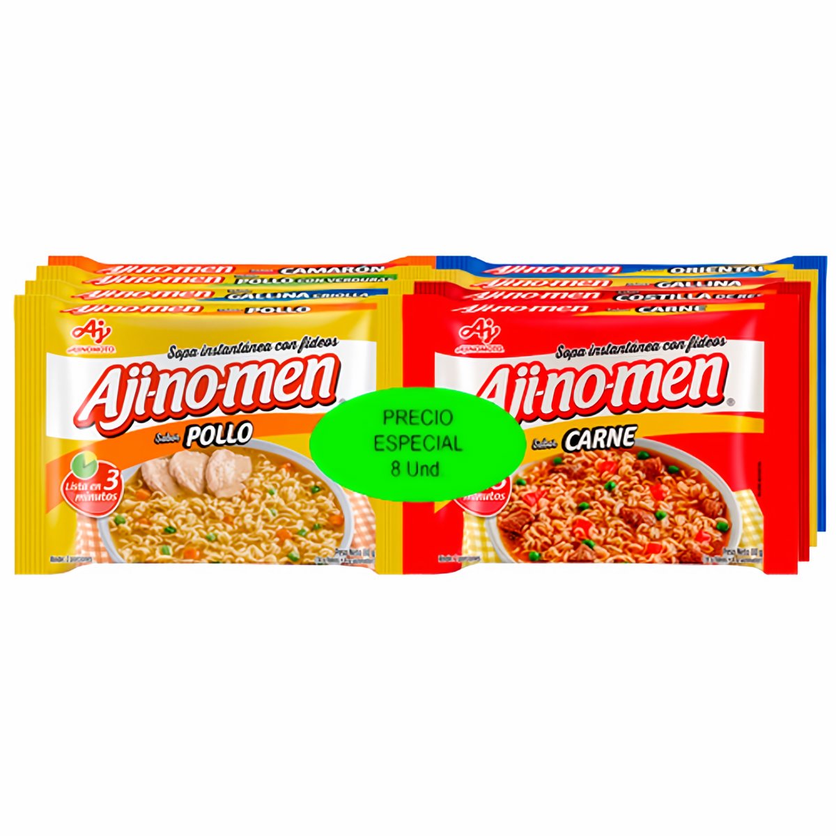 Ajinomen Pack Sopa Instantánea Surtida desde $ 21.000
