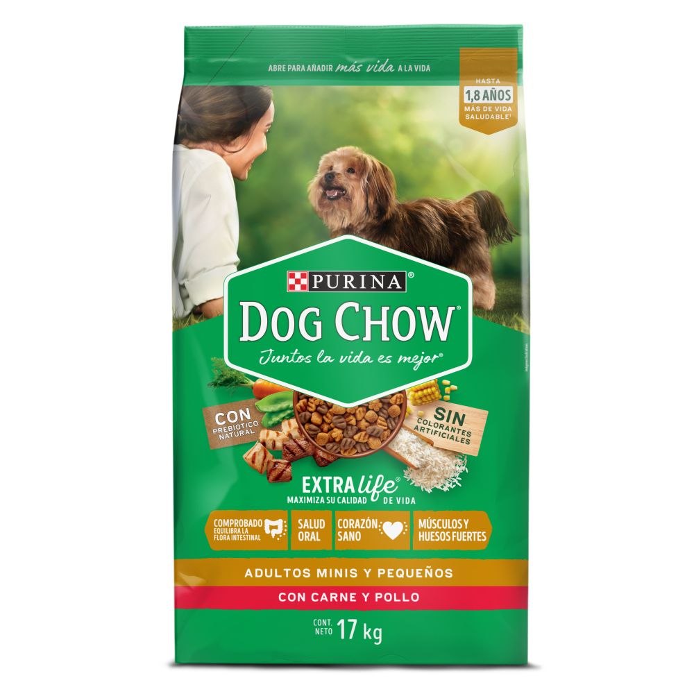 Comida para perro Dog Chow Adulto minis y pequeños x 17 kg - Rappi