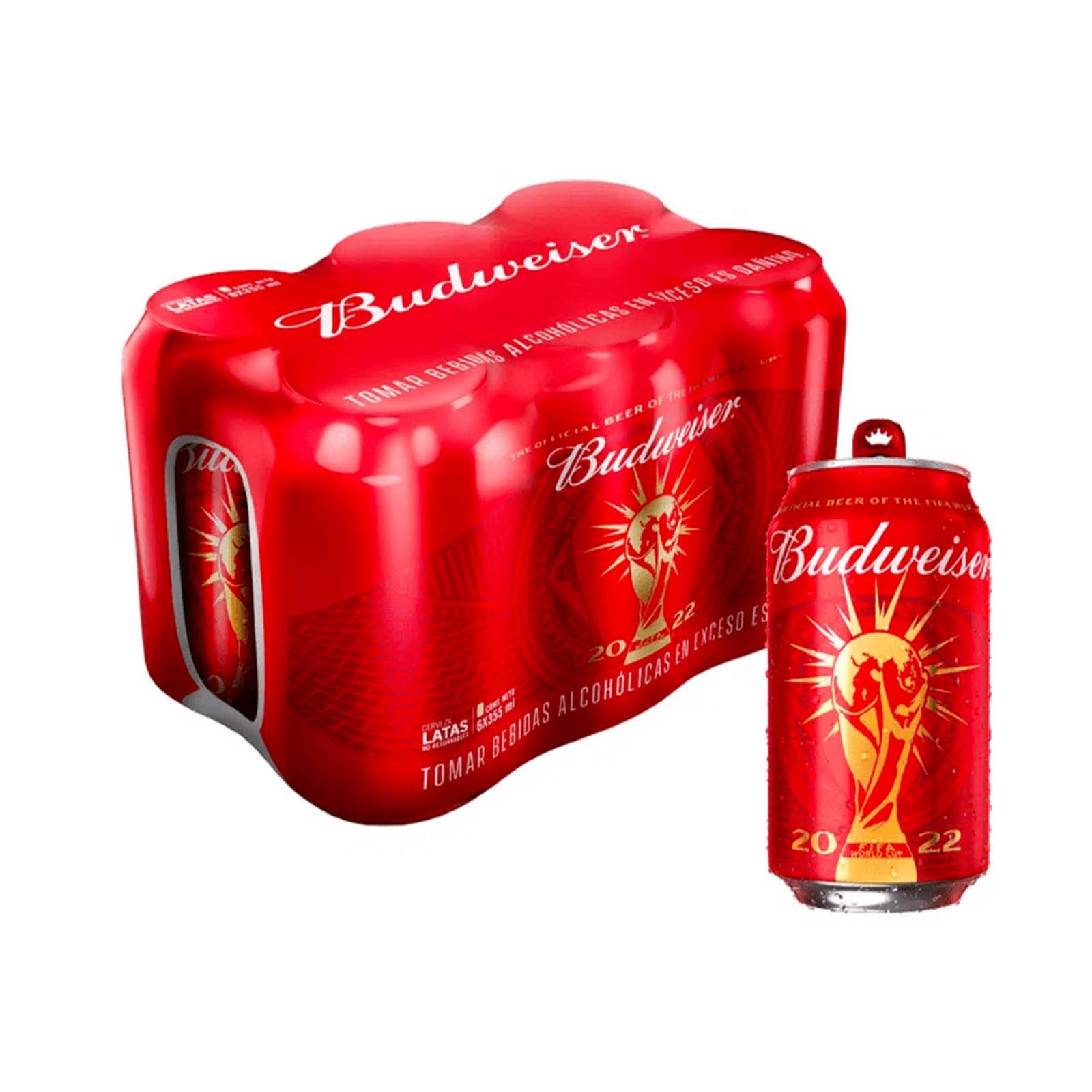 Budweiser Pack Cerveza 355 mL x 6 Und - Rappi