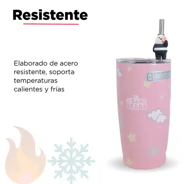 Miniso Termo de Acero Con Pitillo de Panda 530 mL - Rappi