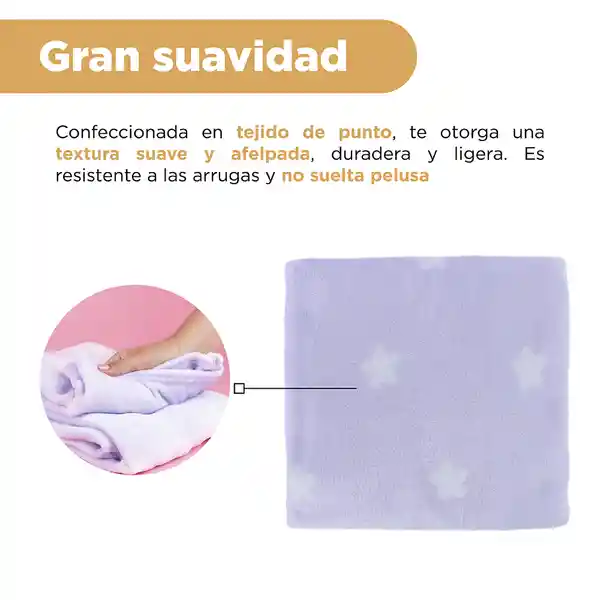 Manta Serie Estrellas Lila Miniso - Rappi