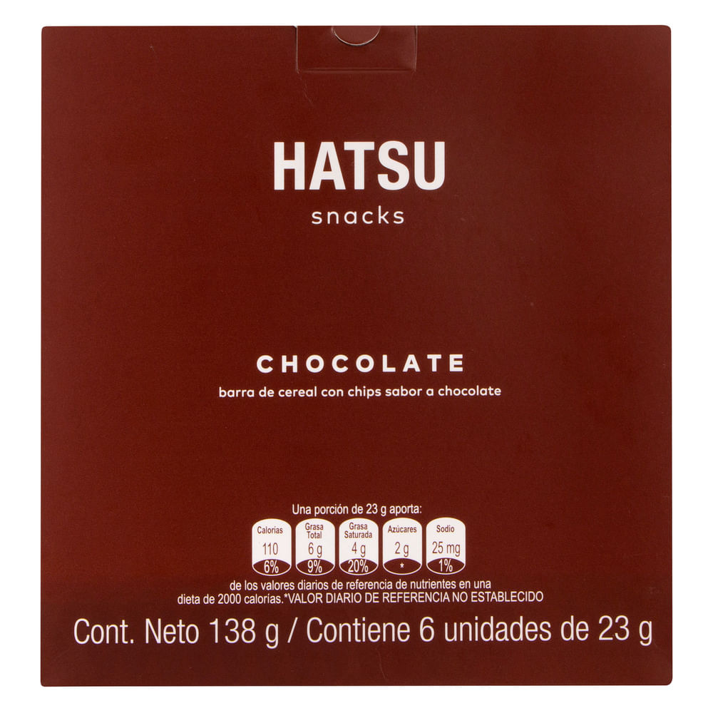 Hatsu Snack Barra de Chocolate - Rappi