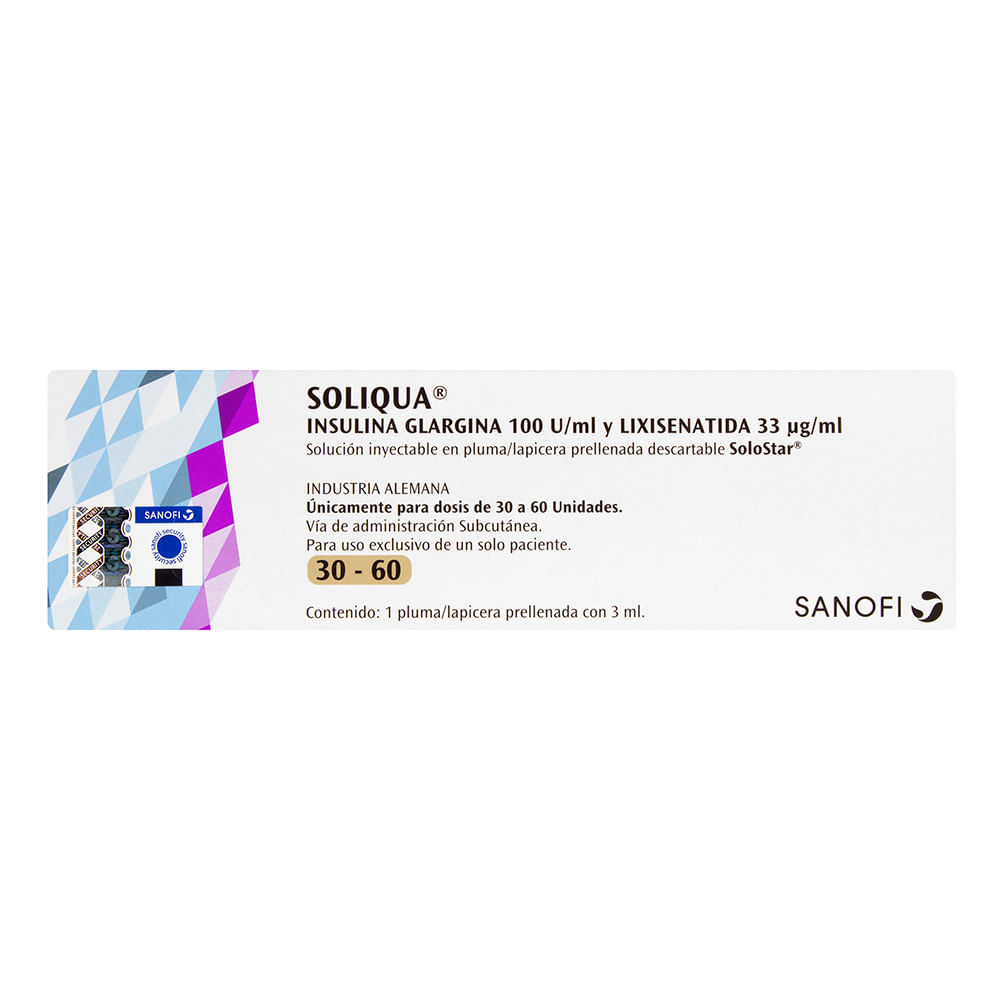 Soliqua Insulina Solución Inyectable (100 mL / 33 mL) - Rappi