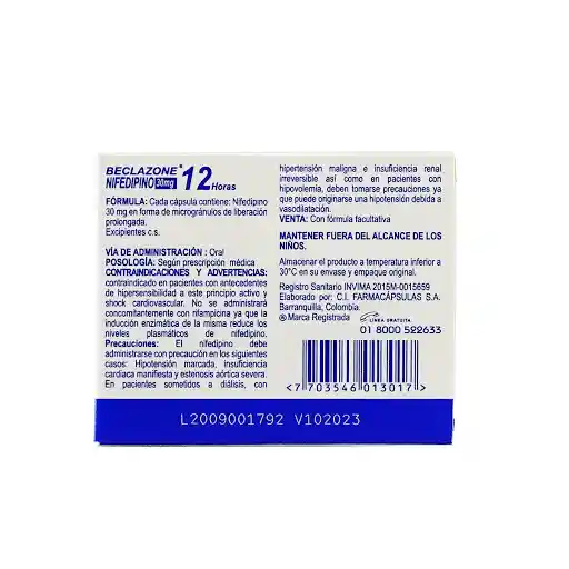 Beclazone Novamed 30 Mg 10 Capsulas desde $ 13.400