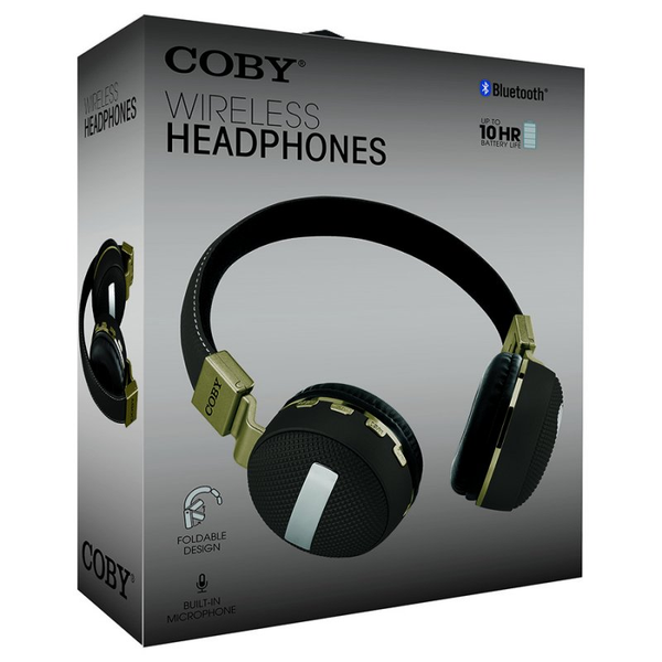 Audífonos Wireless Headphones de Diadema. Color Negro. Marca Coby ...