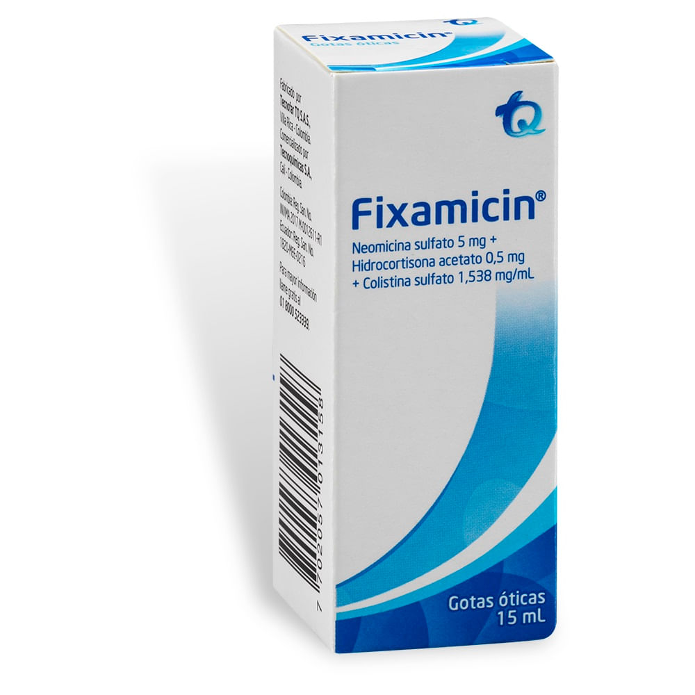 Tecnoquimicas Fixamicin Gotas Óticas (5 mg/ 0,5 mg/ 1.538 mg) Precio ...