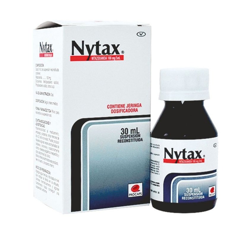 Nytax Nitazoxanida Suspensión Oral Reconstituida (100 mg) - Rappi