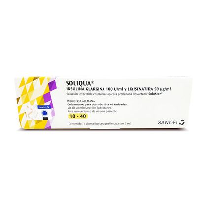 Soliqua Insulina Amarilla (1 U / 100 U/ mL/ 33 Ug mL) Precio - Rappi