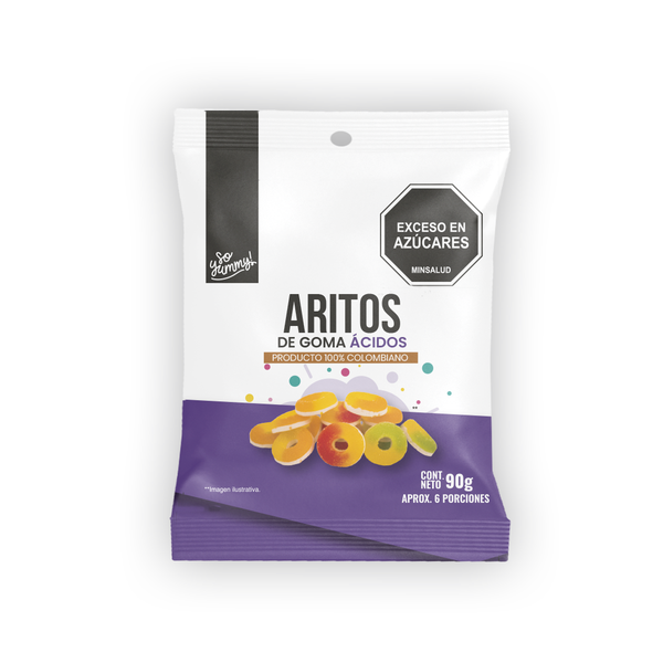 Miniso Snack Aritos de Goma Ácidos y Azúcar 90 g - Rappi