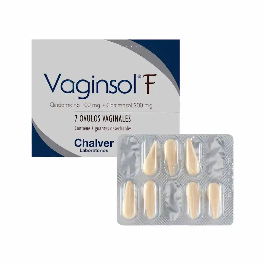 Vaginsol F Antibiótico (100 mg/200 mg) Óvulos Vaginales - Rappi