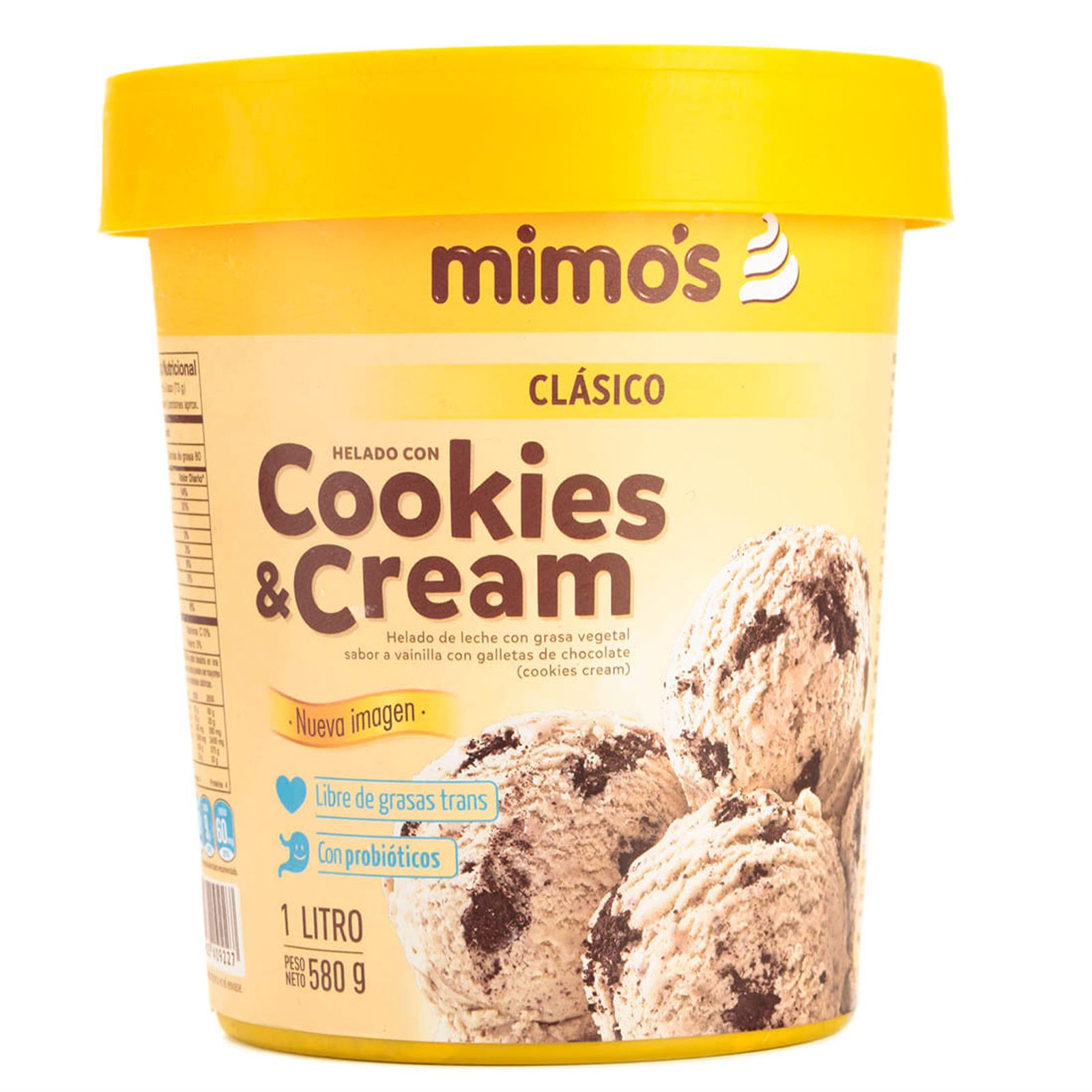 Helado Sabor a Vainilla Cookies & Cream Clásico Mimos - Rappi