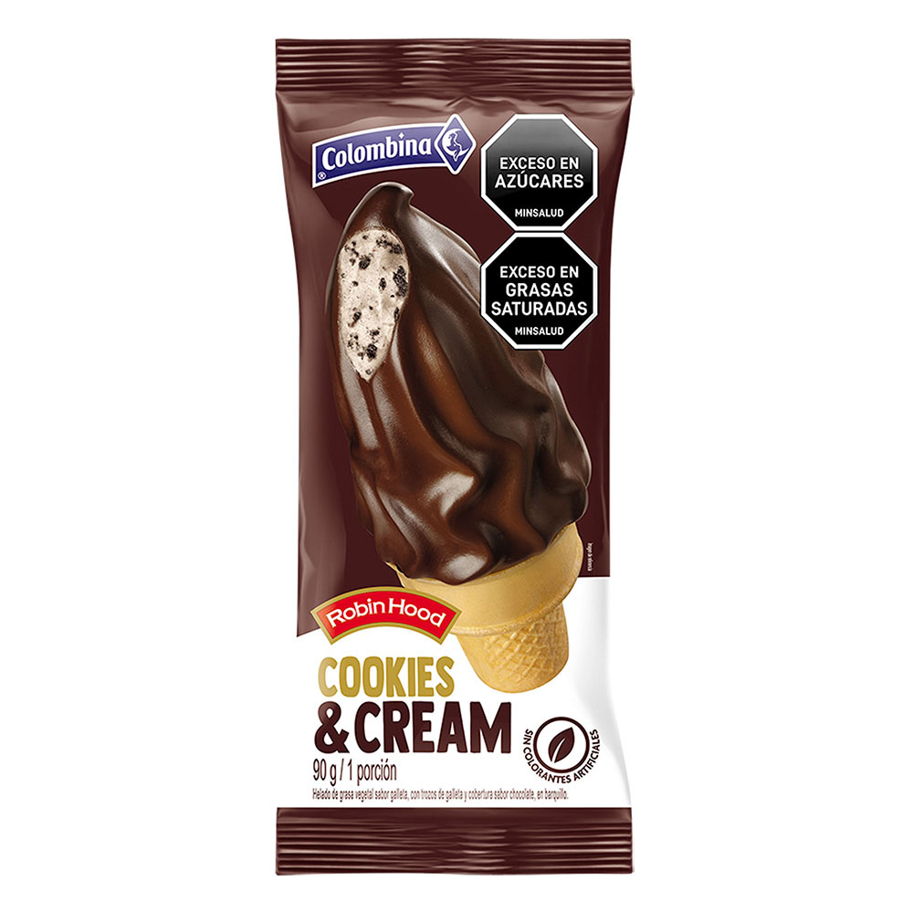 Robin Hood Cono de Helado Sabor Cookies & Cream desde $ 3.000