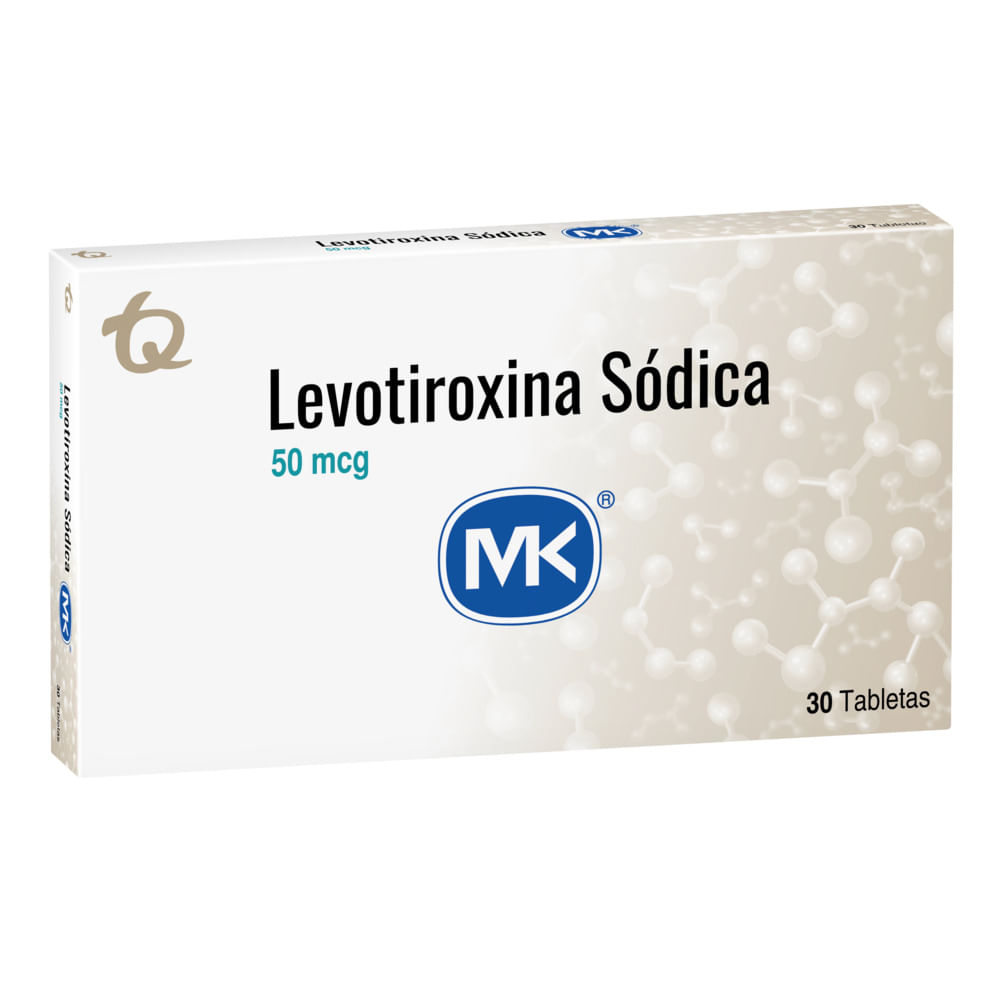 Mk Levotiroxina Sódica (50 mcg) 30 Tabletas - Rappi