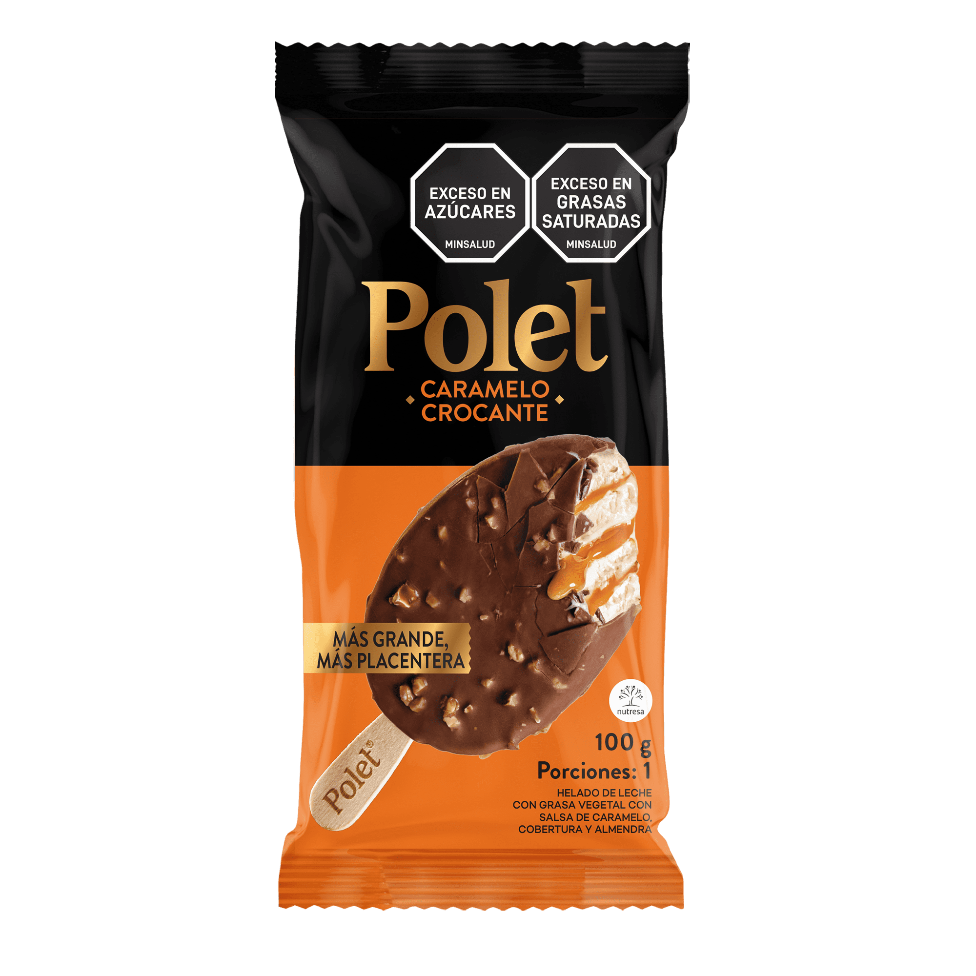 Polet Paleta de Helado Sabor Caramelo Crocante - Rappi