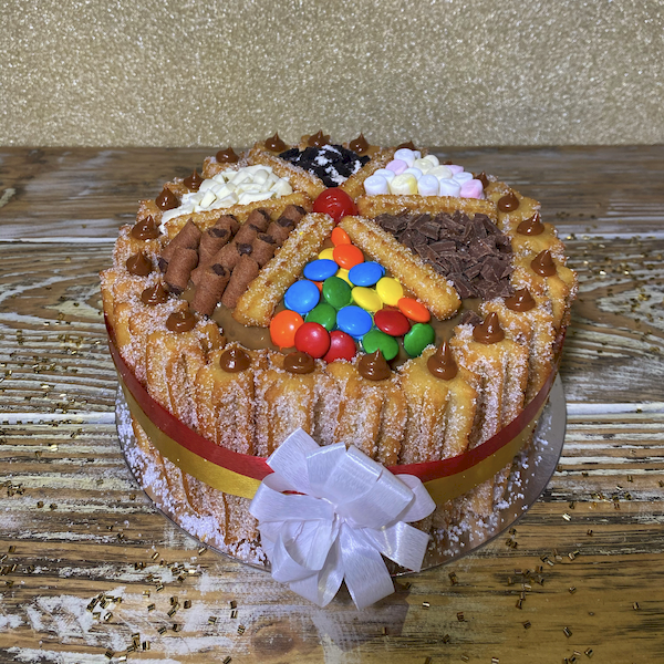 Torta Explosión Toppings Chocolate Mediana Salsa de Chocolate - Rappi