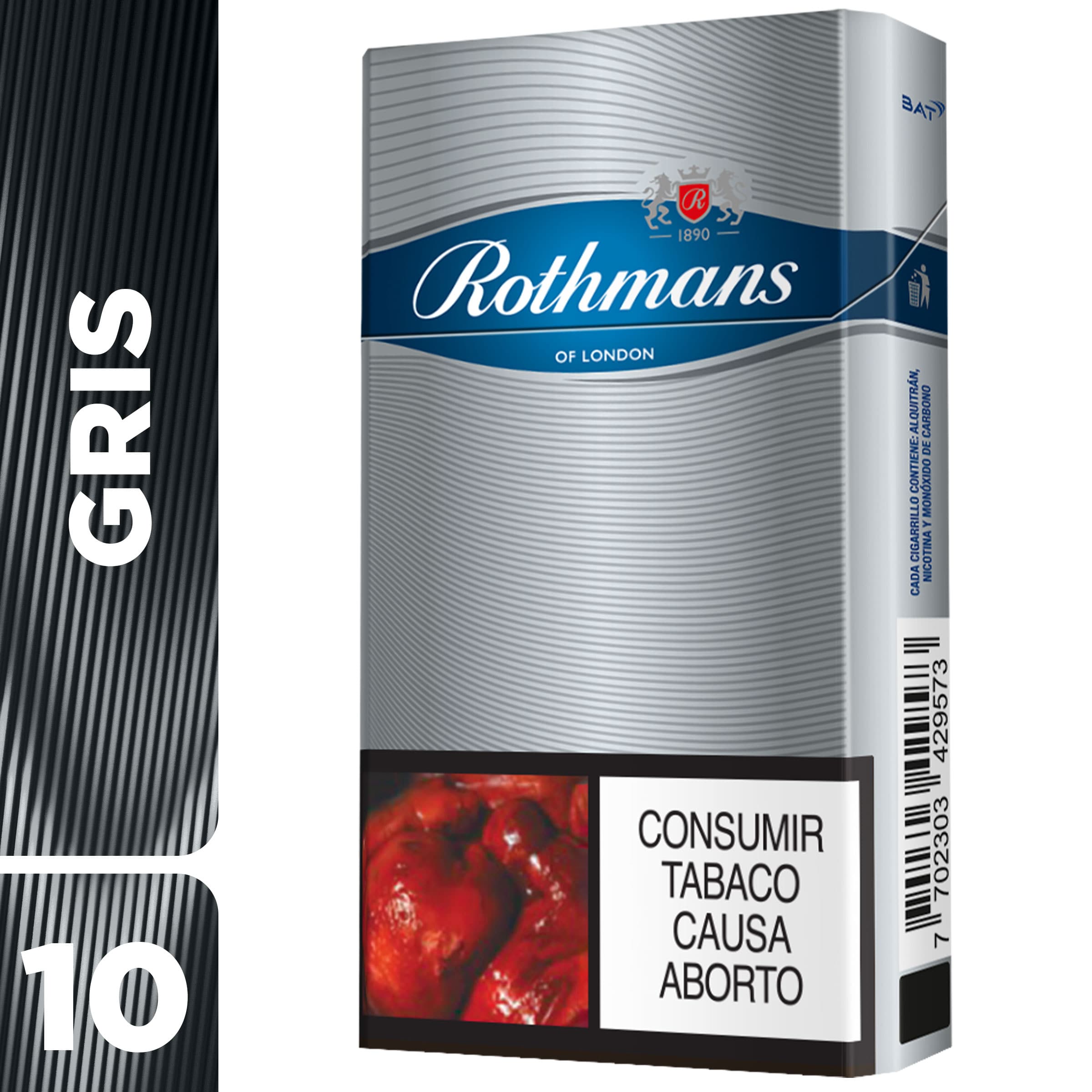 Cigarrillo Rothmans Gris 10'S - Rappi