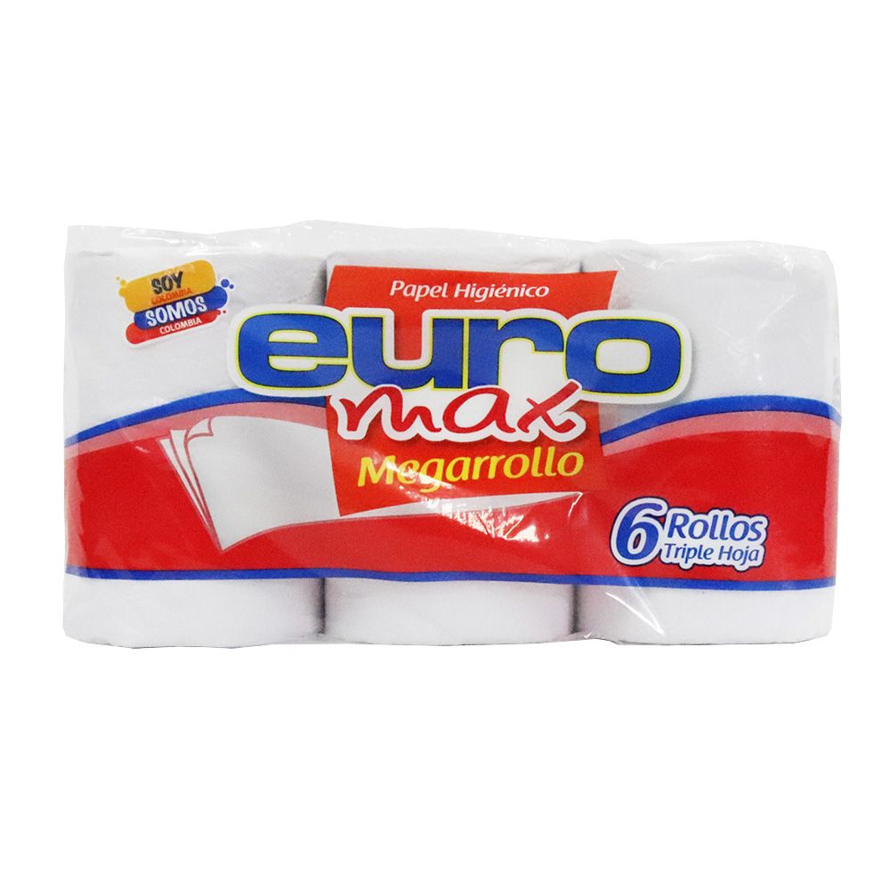 Papel Higiénico Triple Hoja Megarollo Euromax - Rappi