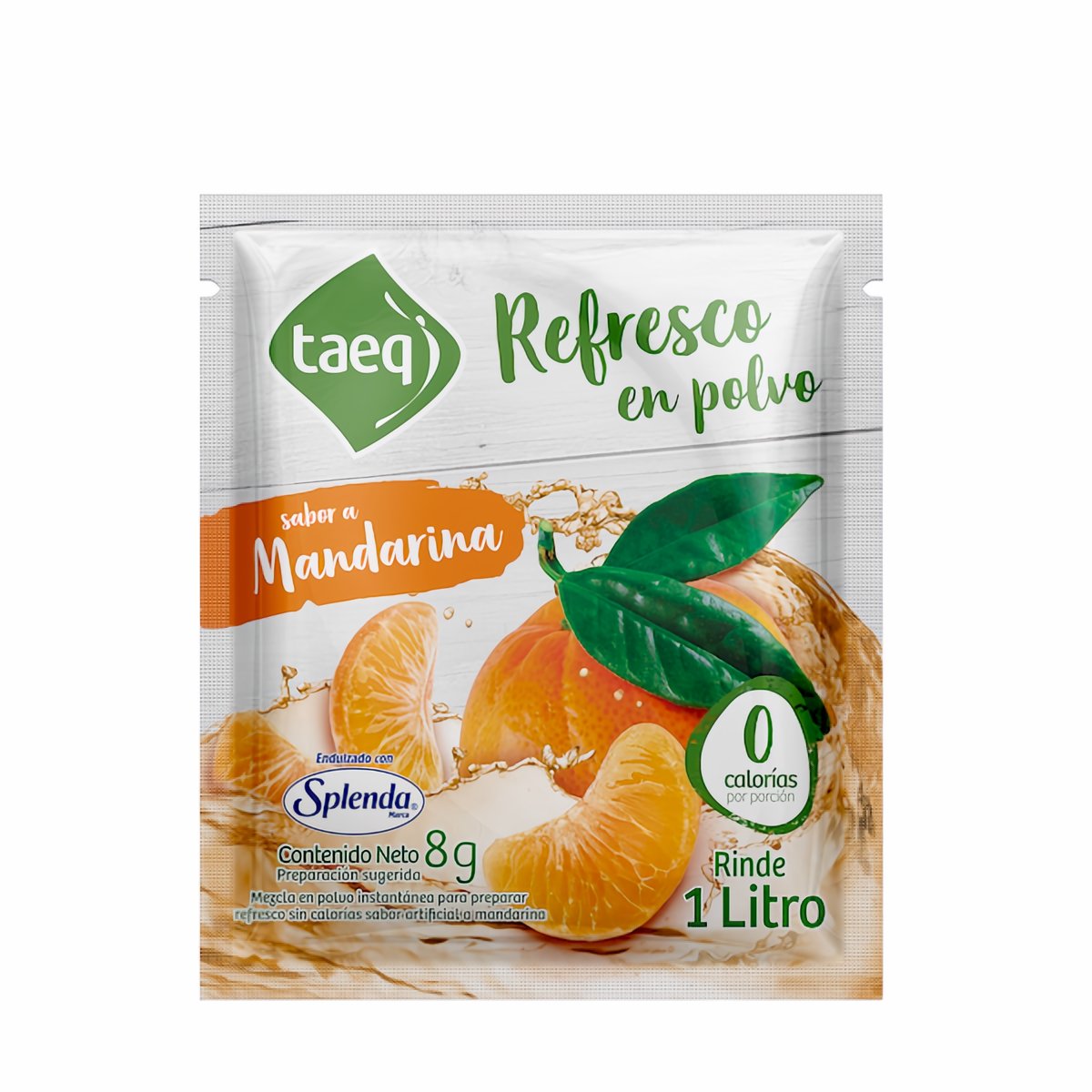 Taeq Refresco en Polvo Sabor a Mandarina Rinde 1 Litro - Rappi
