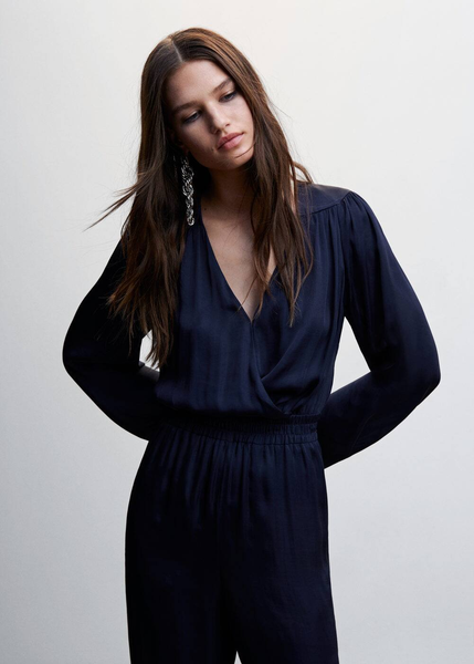 Enterizo Mono Vera Navy Talla M Mujer Mango - Rappi