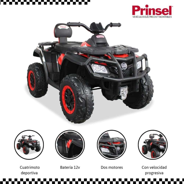 Prinsel Cuatrimoto Electrica Montable Hammer Rojo 12V - Rappi