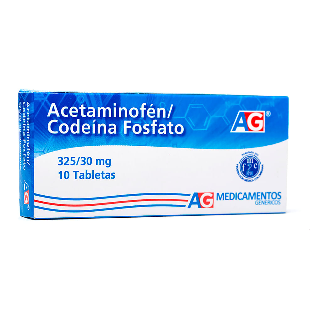 AG Acetaminofén Codeína Fosfato (325 Mg / 30 Mg) - Rappi