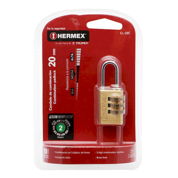 Candado De Combinación 28 Mm Hermex - Rappi