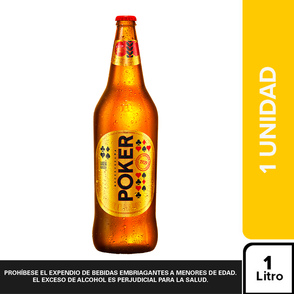 Poker Cerveza 1 L - Rappi