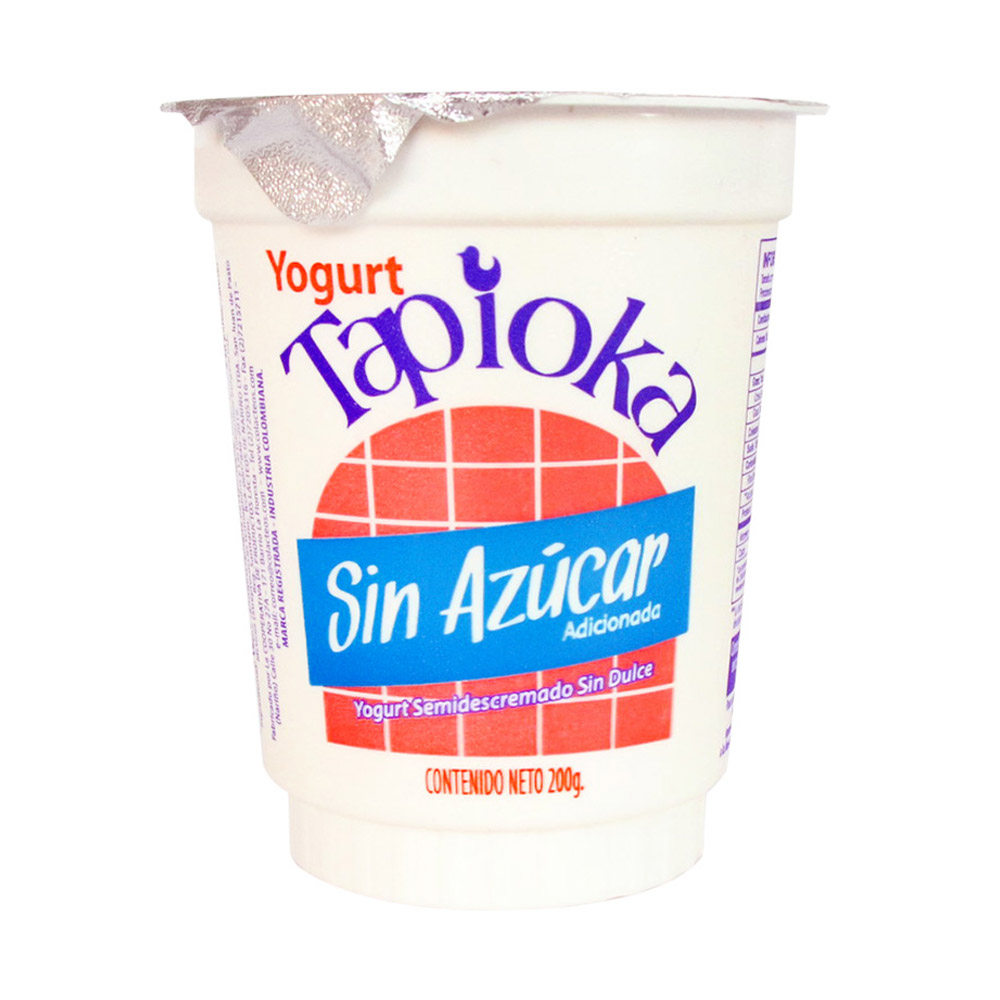 Tapioka Yogurt Natural sin Azúcar desde $ 3.450