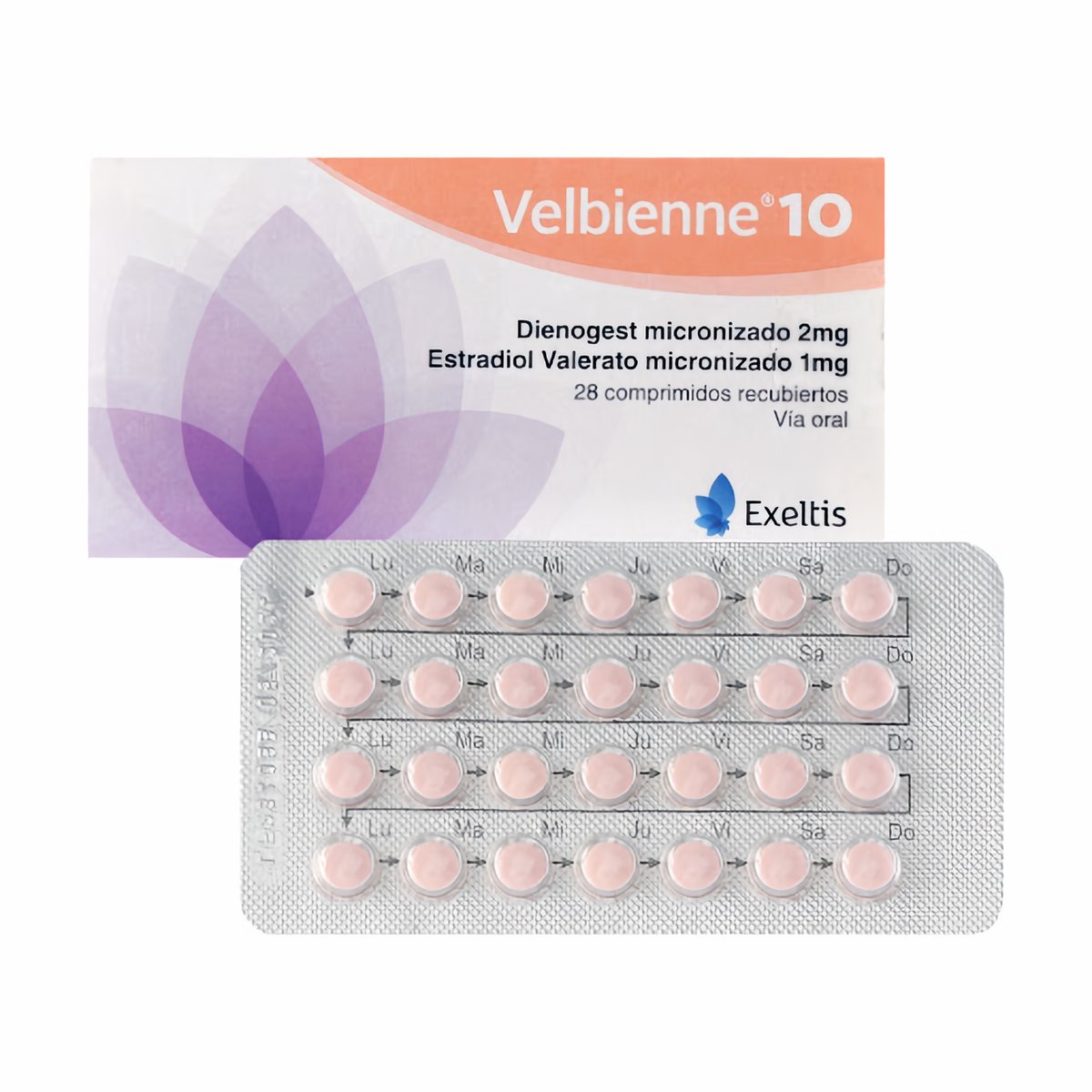 Velbienne 10 Hormona (2 mg/1 mg) Comprimidos Recubiertos - Rappi