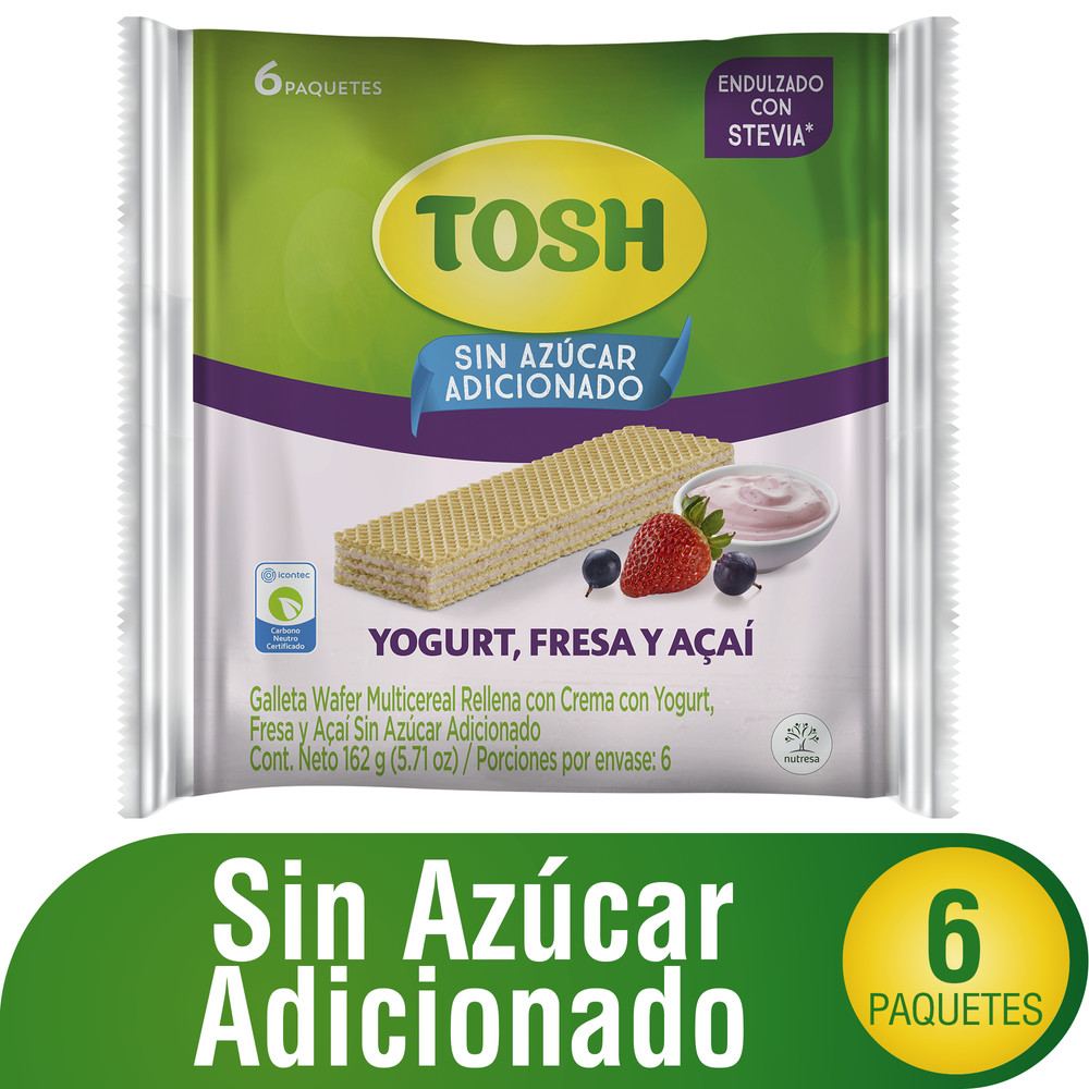 Tosh Galleta Wafer Multicereal Rellena con Crema de Yogurt - Rappi