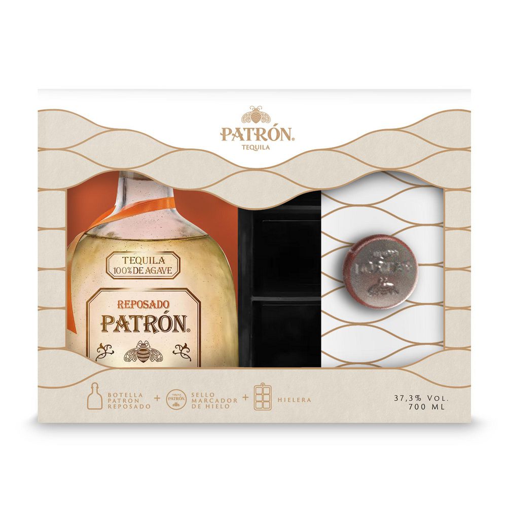Patrón Tequila Reposado + Molde + Marcador Hielo - Rappi